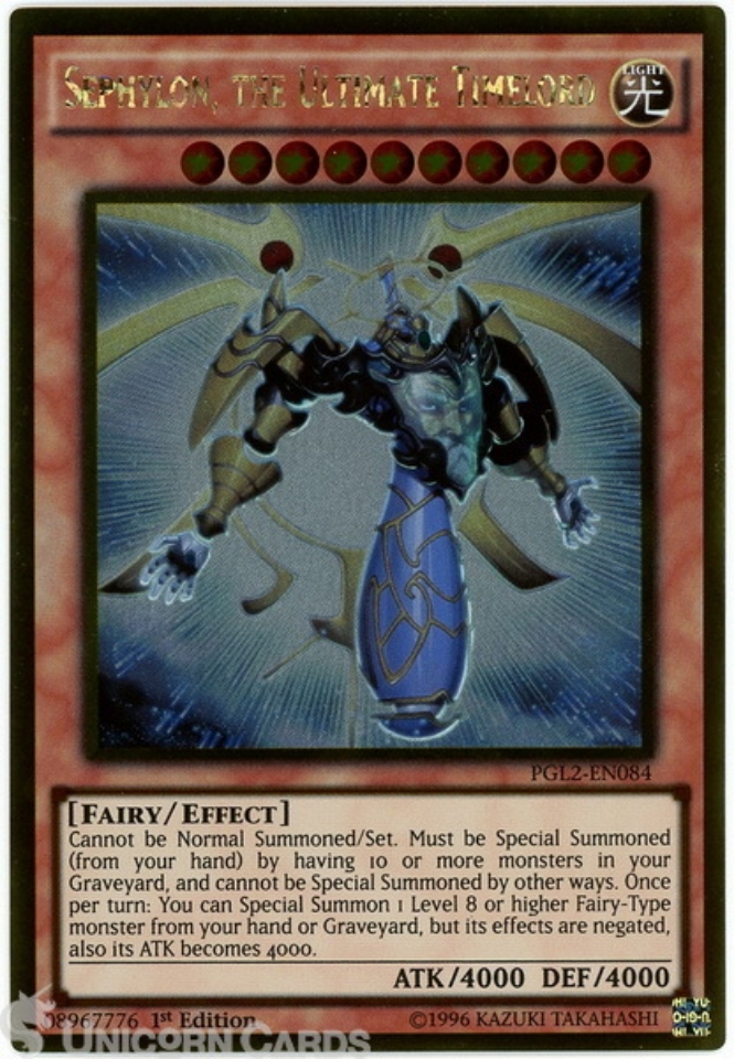 PGL2-EN084 Sephylon, the Ultimate Timelord : Gold Rare 1st Edition Mint ...