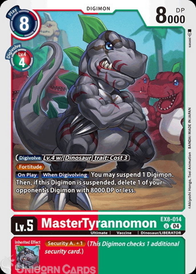 EX8-014 MasterTyrannomon : Uncommon Digimon Card : EX08: Chain of ...