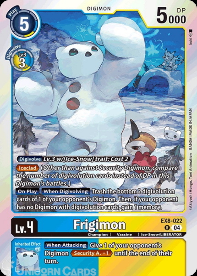 EX8-022 Frigimon : Rare Digimon Card : EX08: Chain of Liberation ...