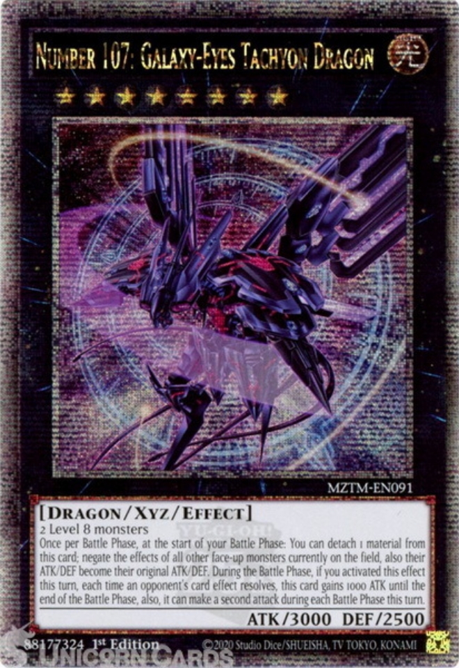 Number 107 Galaxy Eyes Tachyon Dragon BLC1 EN072 Number 107: