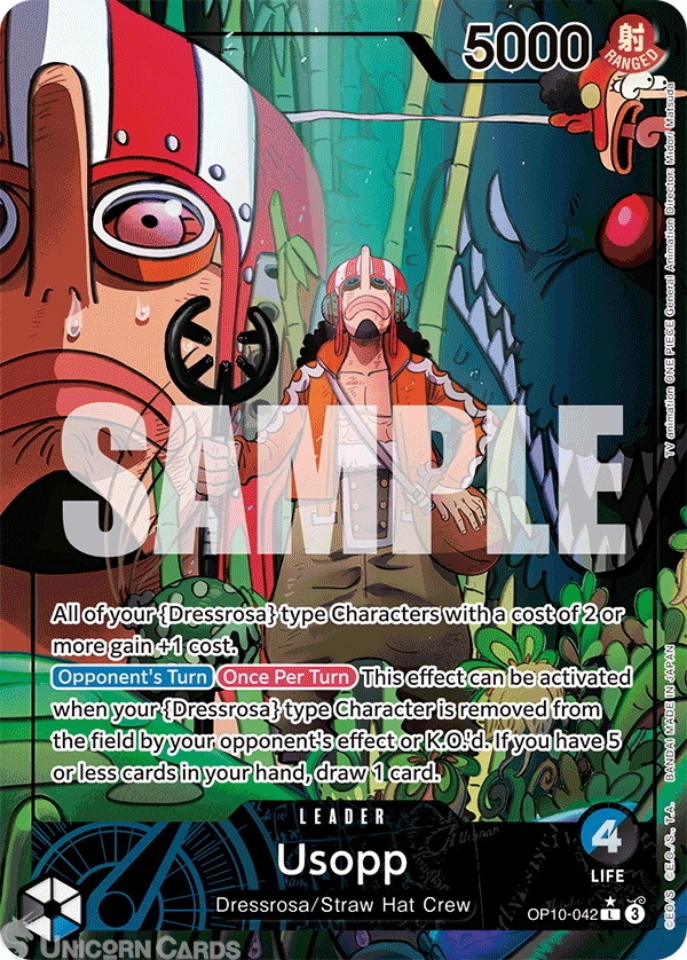 OP10-042 Usopp : Leader Alternative Art English One Piece TCG Card ...