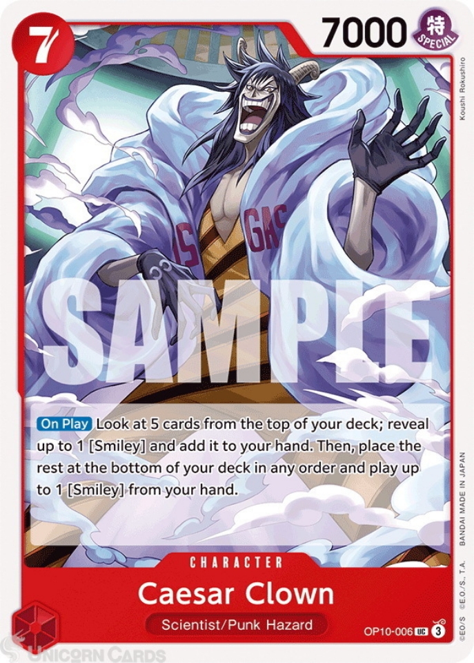 OP10-006 Caesar Clown : Uncommon English One Piece TCG Card : OP10 ...