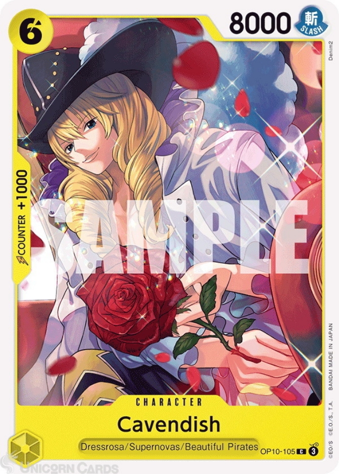 OP10-105 Cavendish : Common English One Piece TCG Card : OP10: Royal ...
