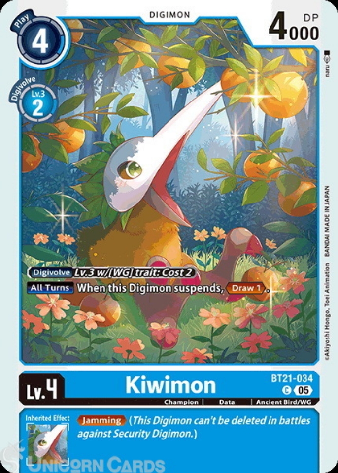 BT21-034 Kiwimon : Common Digimon Card : BT21: Booster World ...