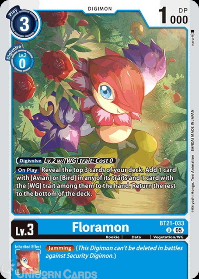BT21-033 Floramon : Uncommon Digimon Card : BT21: Booster World ...
