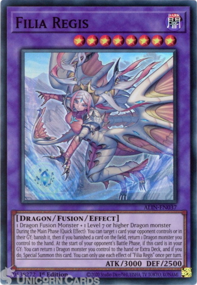 ALIN-EN037 Filia Regis : Super Rare 1st Edition Mint YuGiOh Card ...