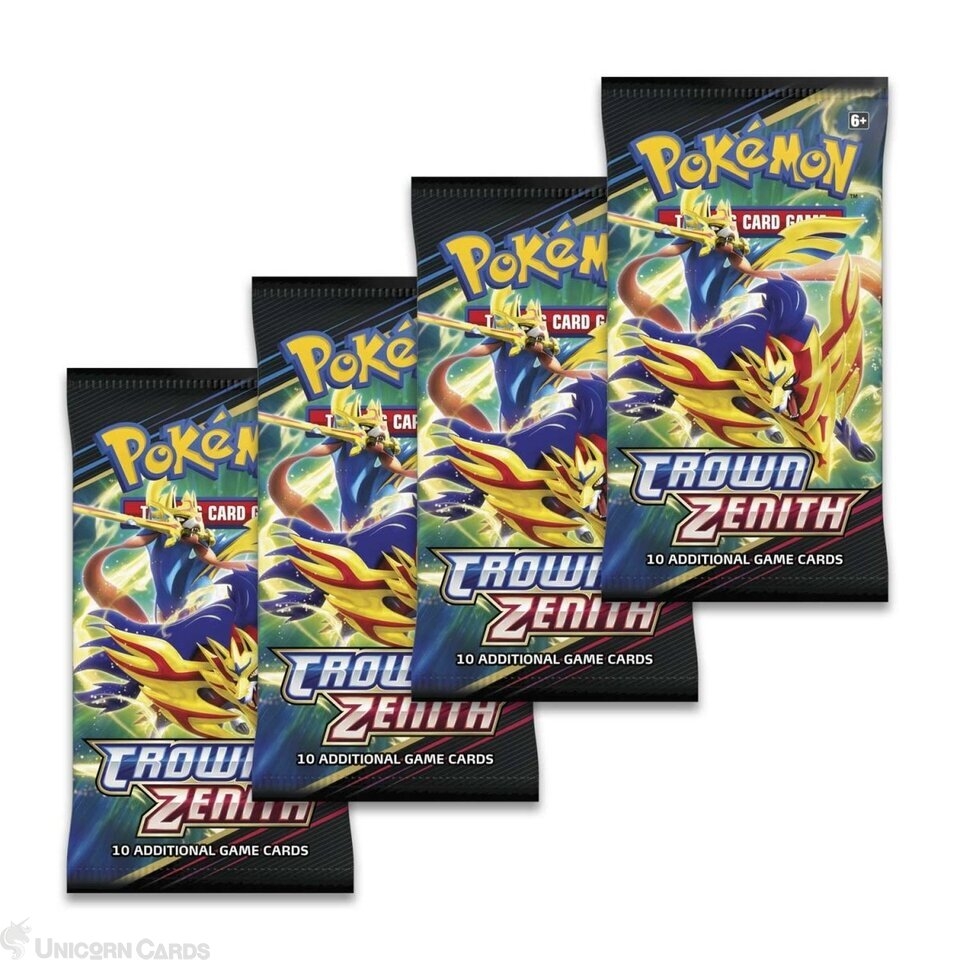 Pokemon TCG: Crown Zenith :: 4 Booster Packs - Brand New And Sealed ...