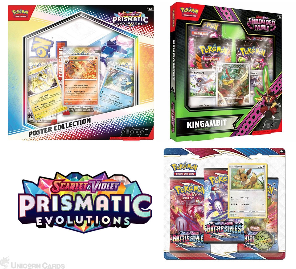 Pokemon TCG: 2025 Collection Bundle Including Prismatic Evolutions ...