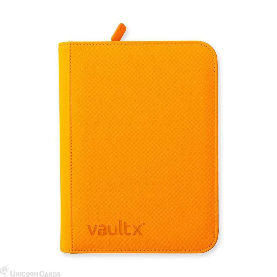 Vault X: Premium 4-Pocket Exo-Tec® Zip Binder - Neon Orange : 20 Pages ...