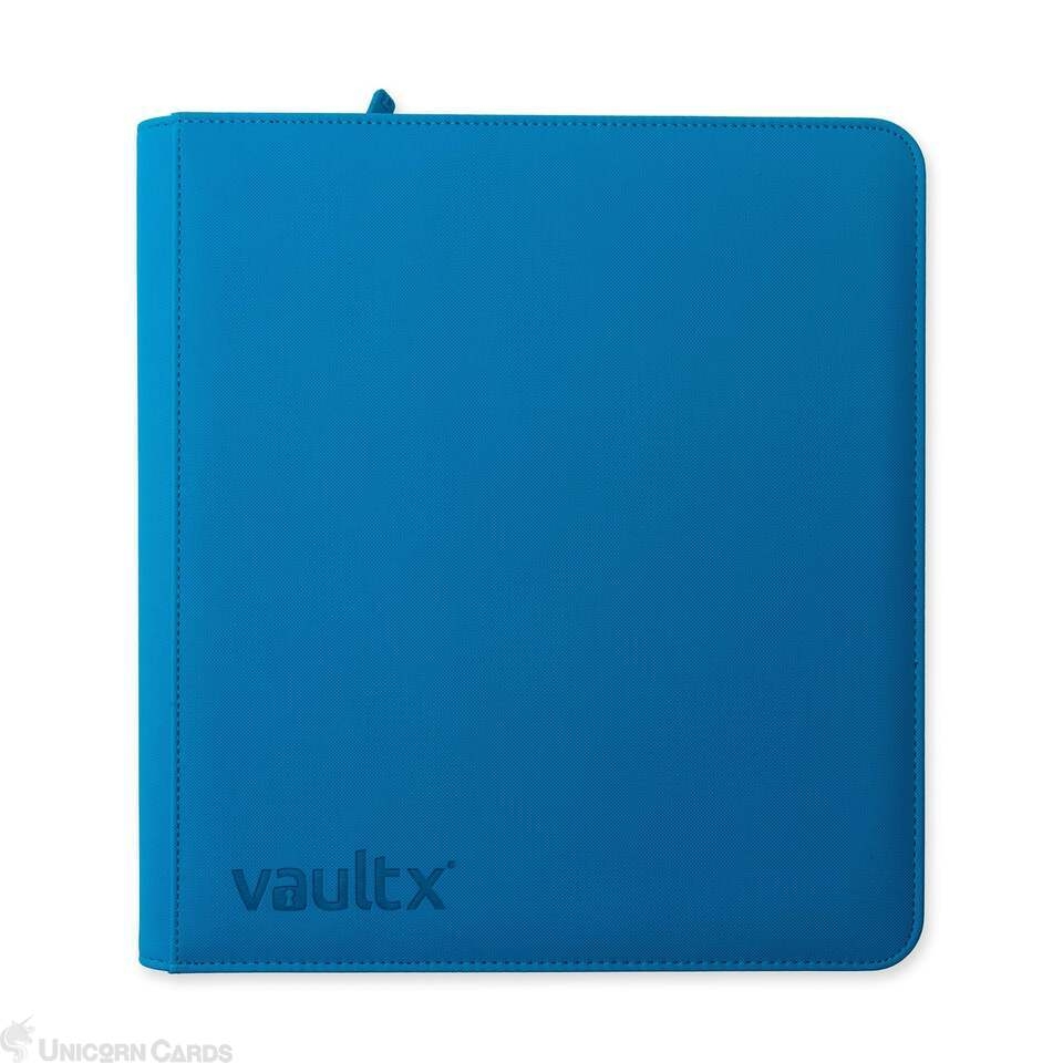 Vault X: Premium 12-Pocket Exo-Tec® Zip Binder - Neon Blue : 20 Pages ...
