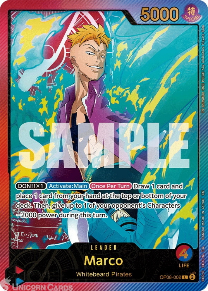 OP08-002 Marco : Leader Special Rare English One Piece TCG Card : EB02 ...