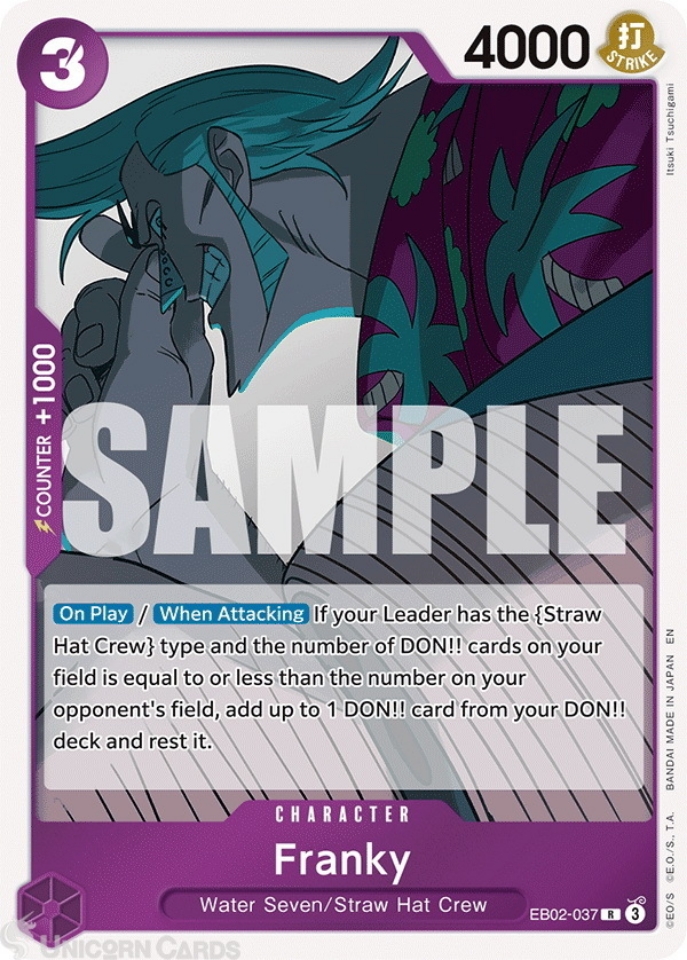 EB02-037 Franky : Rare English One Piece TCG Card : EB02: Anime 25th ...