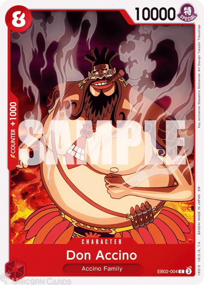 EB02-004 Don Accino : Common English One Piece TCG Card : EB02: Anime ...