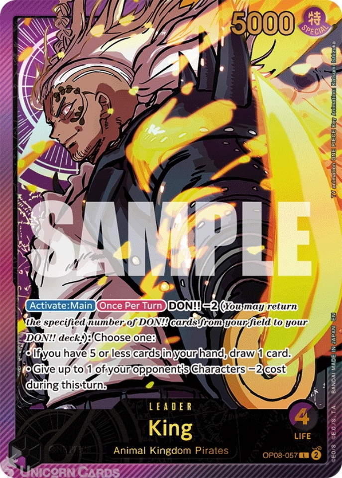 OP08-057 King : Leader Special Rare English One Piece TCG Card : EB02 ...