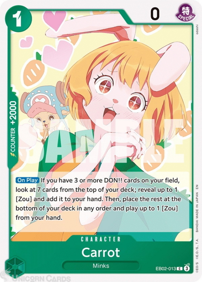 EB02-013 Carrot : Common English One Piece TCG Card : EB02: Anime 25th ...
