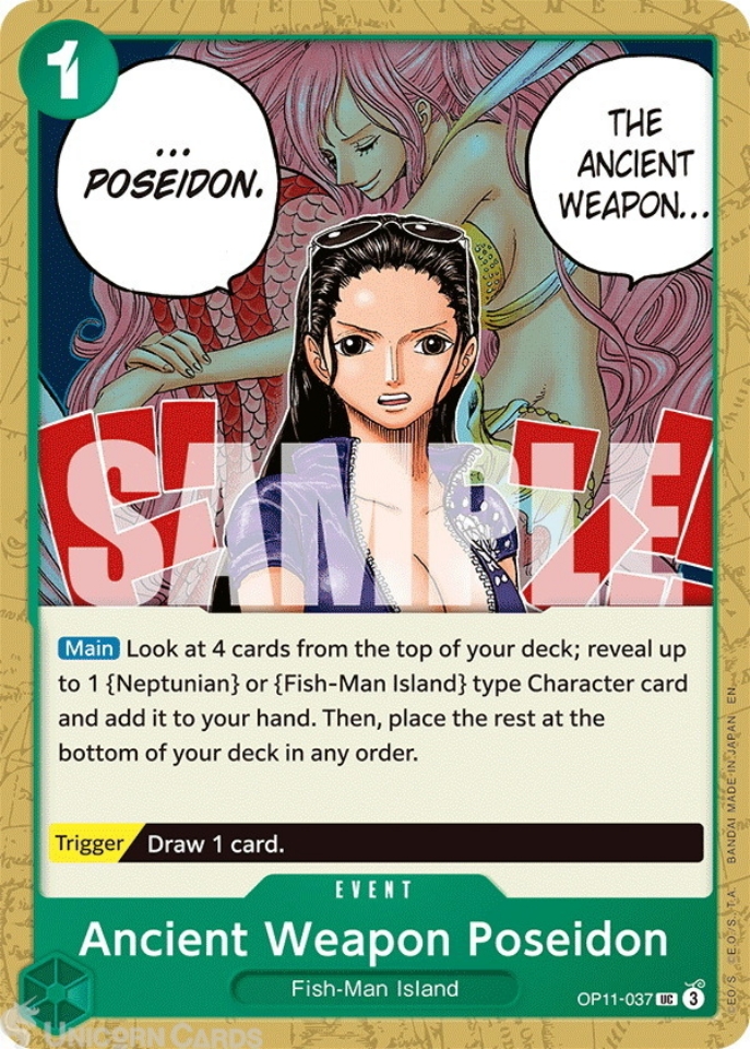 OP11-037 Ancient Weapon Poseidon : Uncommon English One Piece TCG Card ...