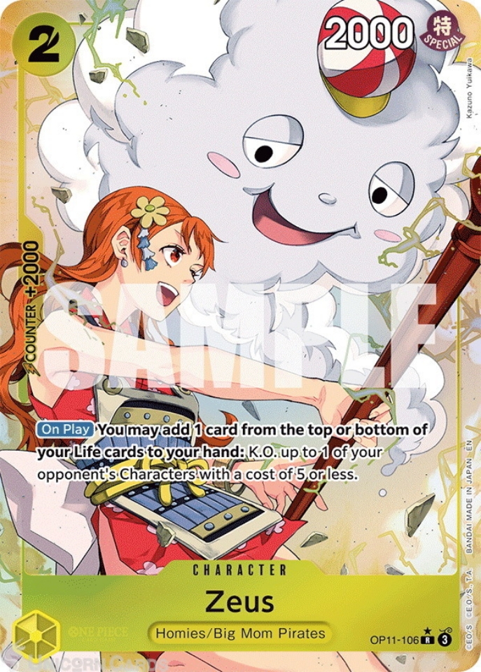 OP11-106 Zeus : Rare Alternative Art English One Piece TCG Card : OP11 ...