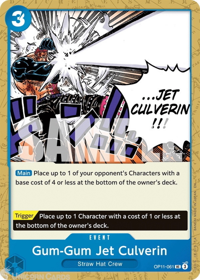 OP11-061 Gum-Gum Jet Culverin : Uncommon Non-Foil English One Piece TCG ...