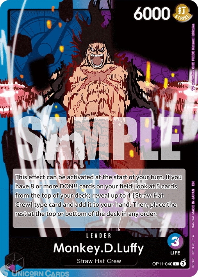 OP11-040 Monkey.D.Luffy : Leader English One Piece TCG Card : OP11: A ...