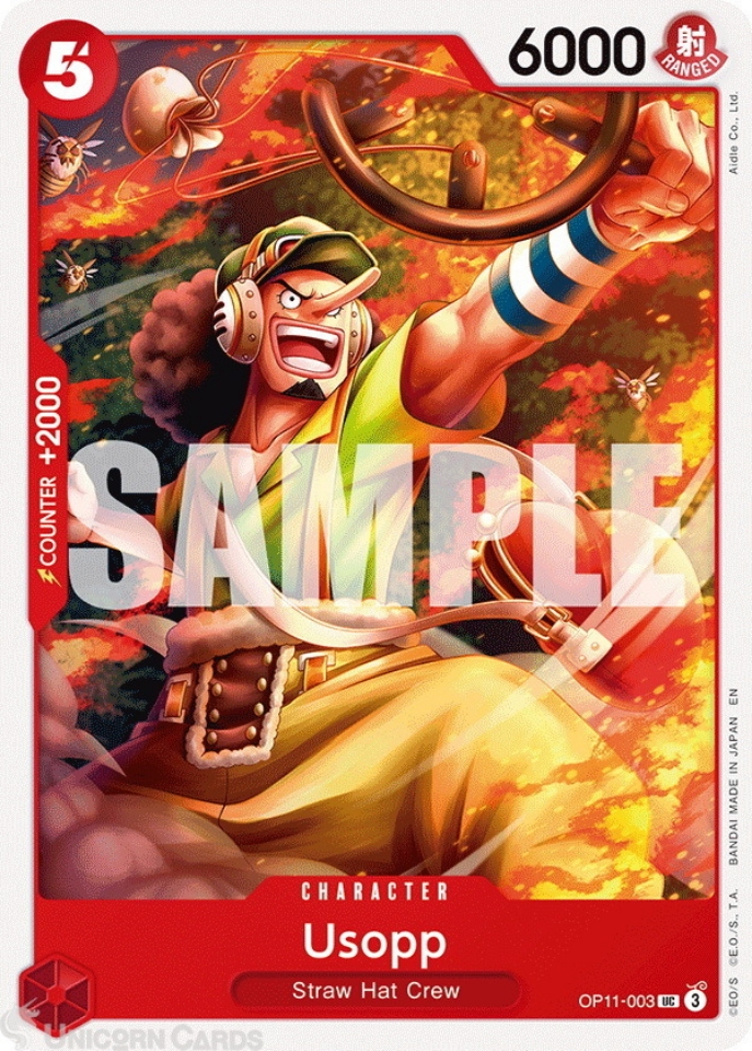 OP11-003 Usopp : Uncommon English One Piece TCG Card : OP11: A Fist Of ...