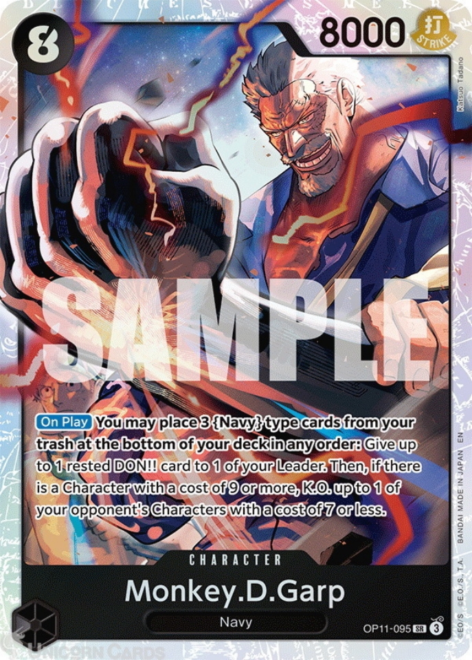 OP11-095 Monkey.D.Garp : Super Rare English One Piece TCG Card : OP11: A Fist Of Divine Speed ...