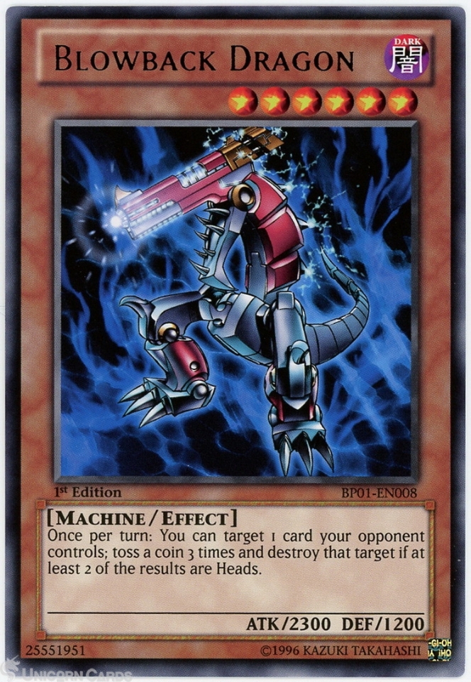 BP01-EN008 Blowback Dragon : Rare 1st Edition Mint YuGiOh Card ...