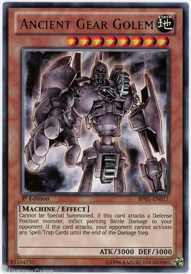 BP01-EN011 Ancient Gear Golem : Rare 1st Edition Mint YuGiOh Card ...