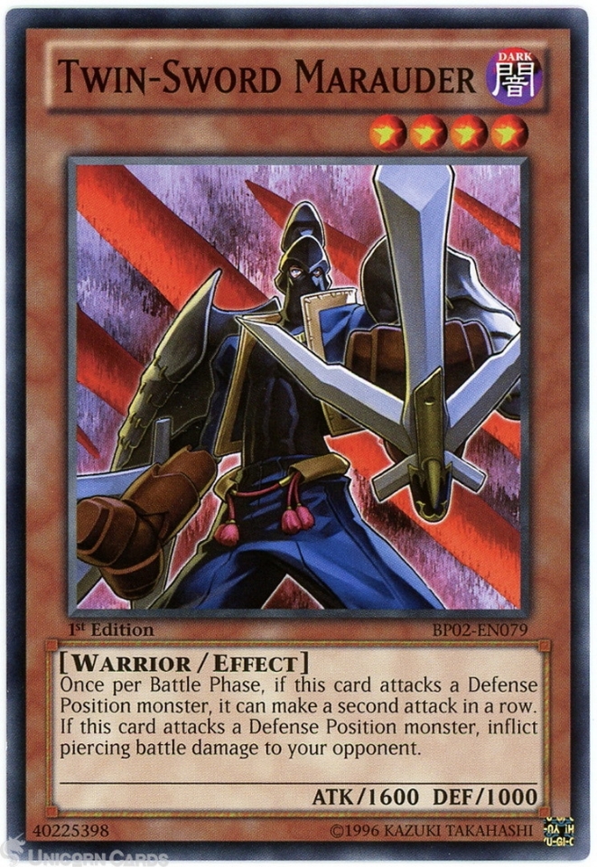 BP02-EN079 Twin-Sword Marauder : Common 1st Edition Mint YuGiOh Card ...