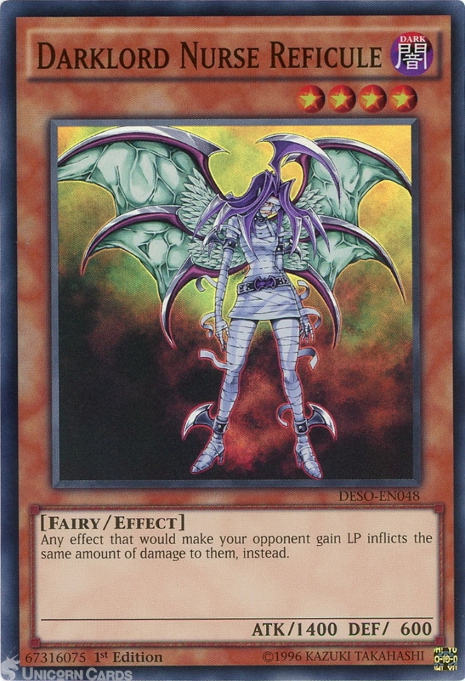 DESO-EN048 Darklord Nurse Reficule Super Rare 1st edition Mint YuGiOh ...