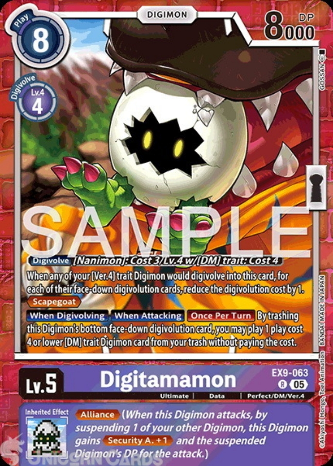 EX9-063 Digitamamon : Rare Digimon Card : EX09: Versus Monsters ...