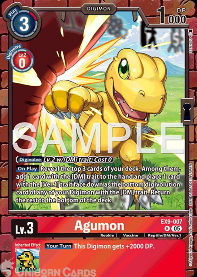 EX9-007 Agumon : Rare Digimon Card : EX09: Versus Monsters:: Unicorn ...