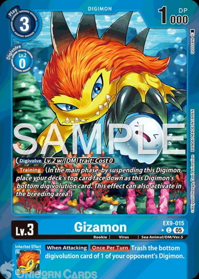 EX9-015 Gizamon : Limited Common Foil Alternative Art Digimon Card ...