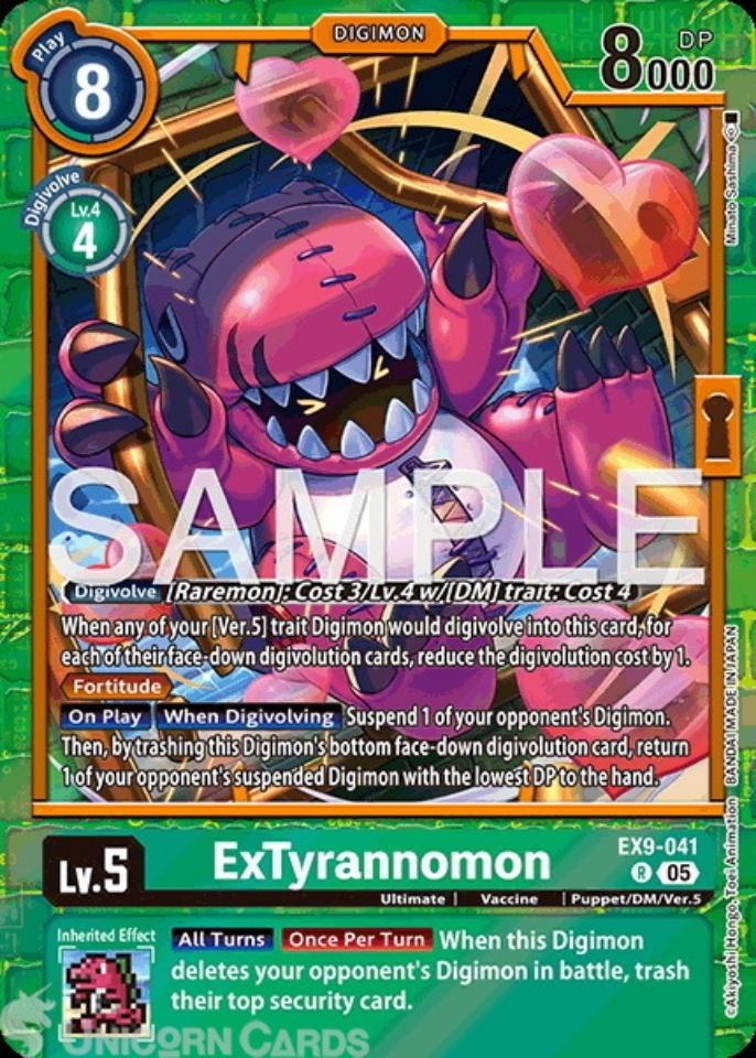 EX9-041 ExTyrannomon : Rare Digimon Card : EX09: Versus Monsters ...