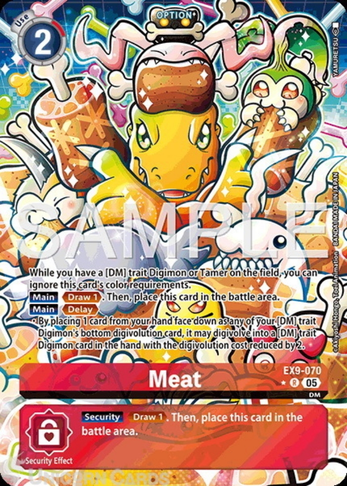 EX9-070 Meat : Rare Alternative Art Digimon Card : EX09: Versus ...