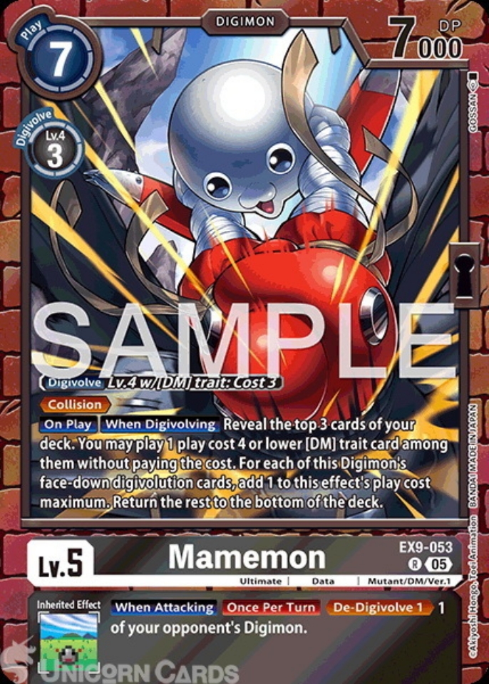 EX9-053 Mamemon : Rare Digimon Card : EX09: Versus Monsters:: Unicorn ...