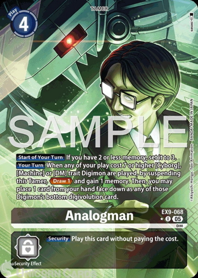 EX9-068 Analogman : Rare Alternative Art Digimon Card : EX09: Versus ...