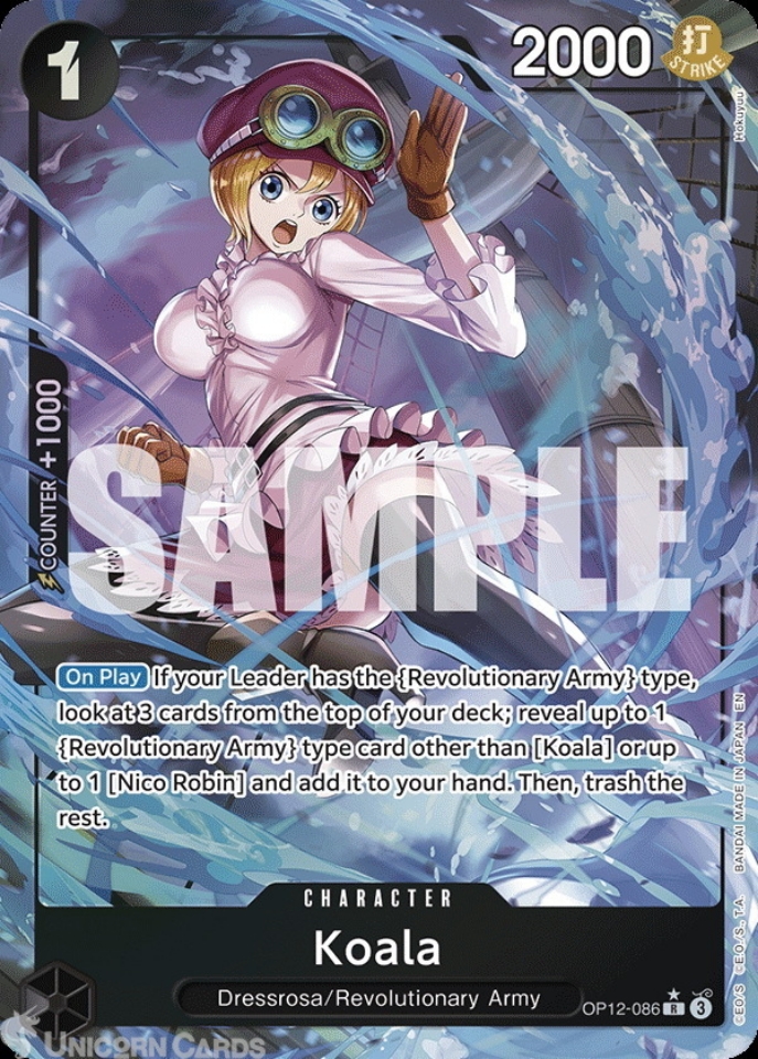 OP12-086 Koala : Rare Alternative Art English One Piece TCG Card : OP12 ...