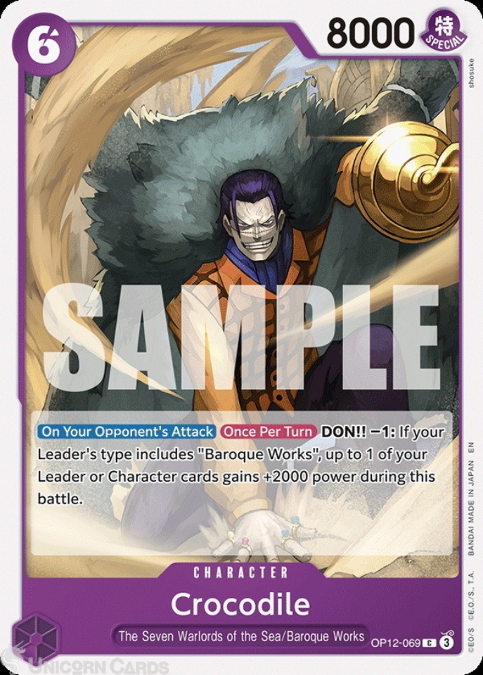 OP12-069 Crocodile : Common English One Piece TCG Card : OP12: Legacy ...