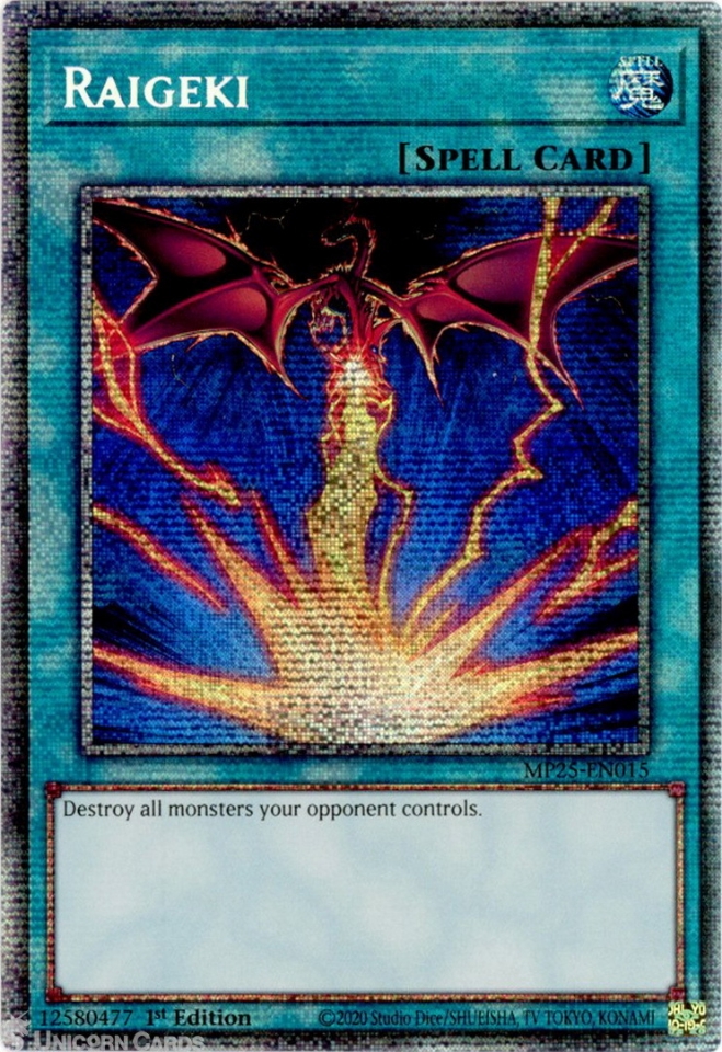 MP25-EN015 Raigeki : Starlight Rare 1st Edition Mint YuGiOh Card ...