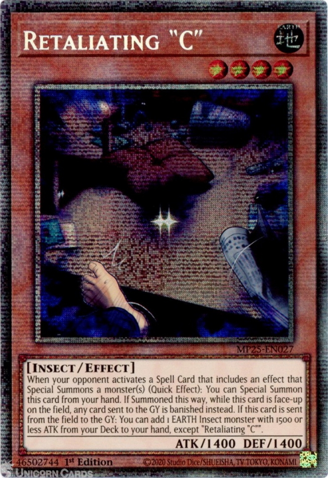 MP25-EN027 Retaliating "C" : Starlight Rare 1st Edition Mint YuGiOh ...