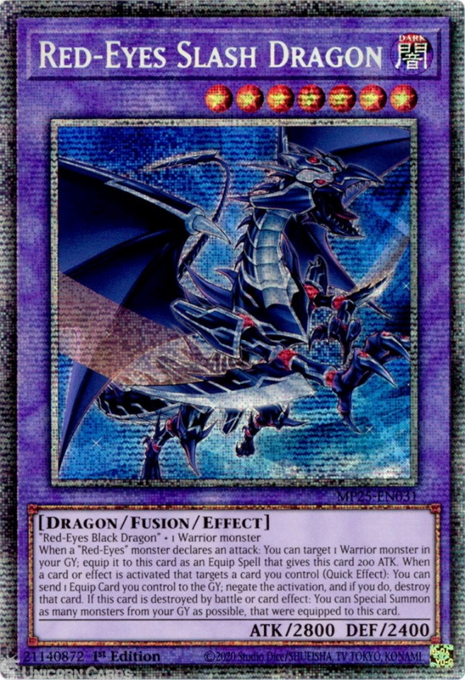 MP25-EN031 Red-Eyes Slash Dragon : Starlight Rare 1st Edition Mint ...