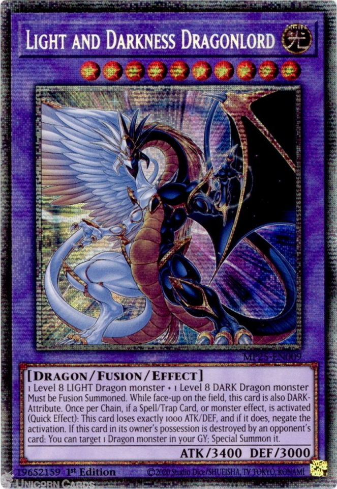 MP25-EN009 Light and Darkness Dragonlord : Starlight Rare 1st Edition ...