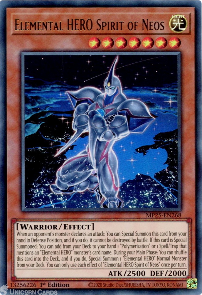 MP25-EN268 Elemental HERO Spirit of Neos : Ultra Rare 1st Edition Mint ...