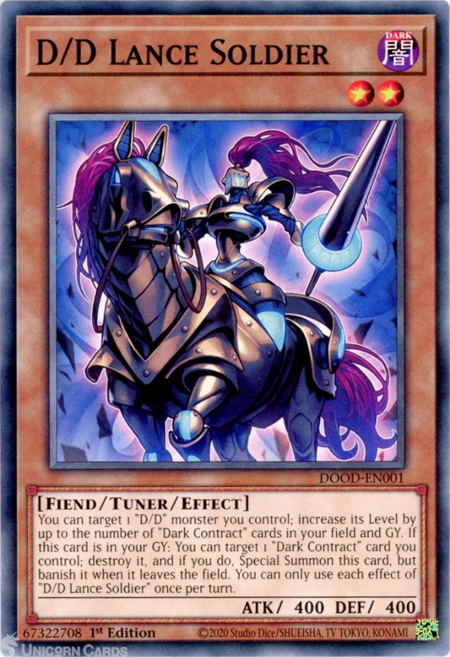 DOOD-EN001 D/D Lance Soldier : Common 1st Edition Mint YuGiOh Card ...