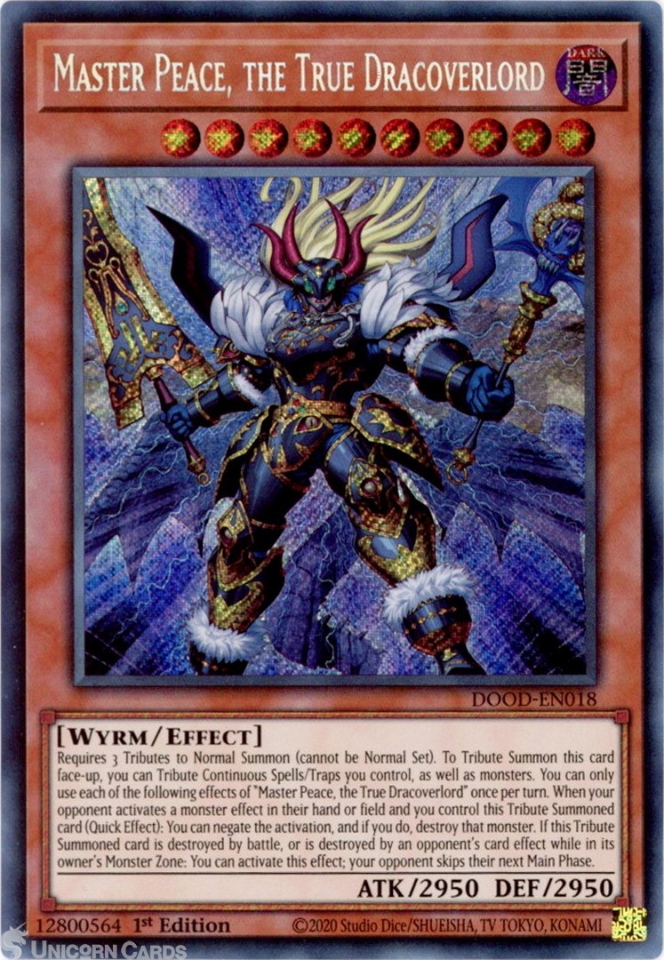 DOOD-EN018 Master Peace, the True Dracoverlord : Secret Rare 1st ...