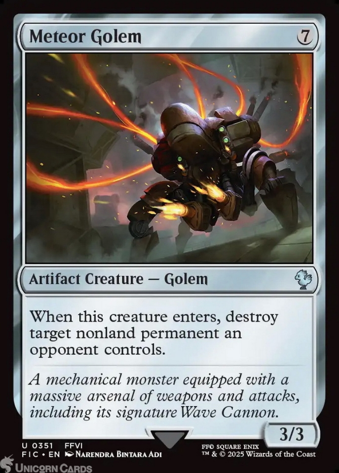 Meteor Golem : Mint MTG Card : Final Fantasy Commander Decks:: Unicorn ...