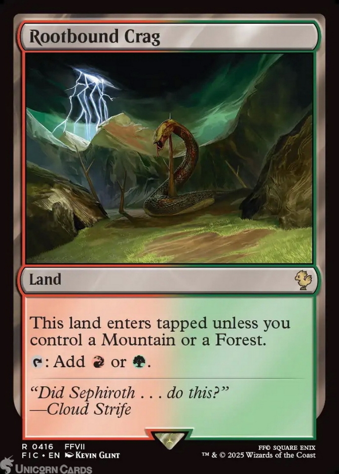 Rootbound Crag : Mint MTG Card : Final Fantasy Commander Decks ...