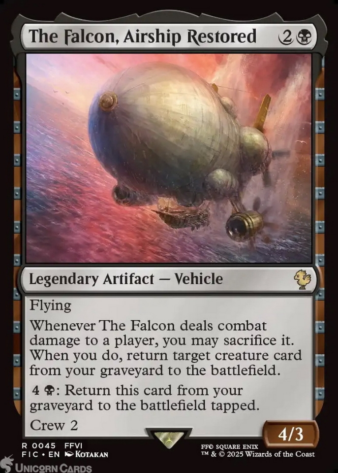 The Falcon, Airship Restored : Mint MTG Card : Final Fantasy Commander ...