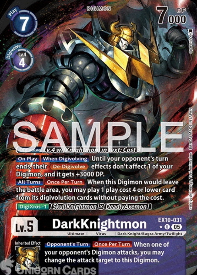 EX10-031 DarkKnightmon : Uncommon Alternative Art Digimon Card : EX10 ...