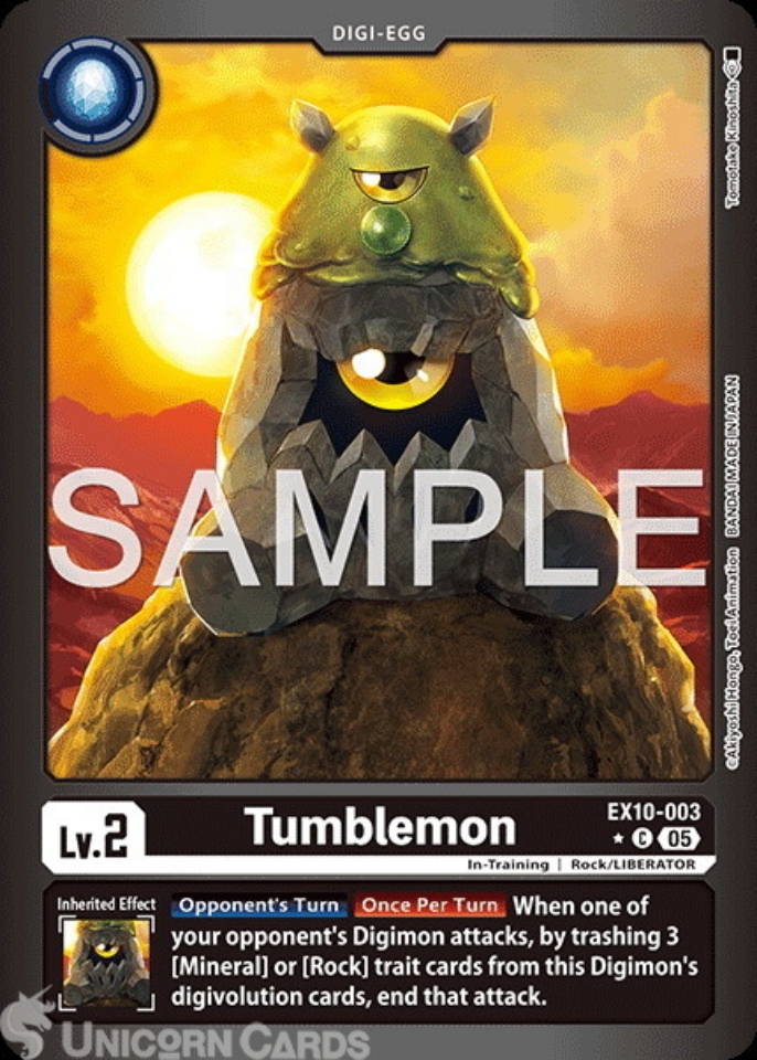 EX10-003 Tumblemon : Limited Common Foil Digimon Card : EX10: Sinister ...